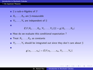 Introduction to Stochastic calculus | PDF