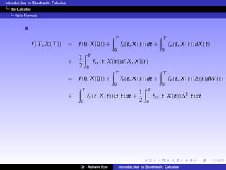 Introduction to Stochastic calculus | PDF | Physics | Science