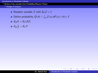 Introduction to Stochastic calculus | PDF
