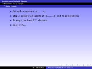 Introduction to Stochastic calculus | PDF