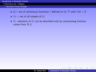 Introduction to Stochastic calculus | PDF
