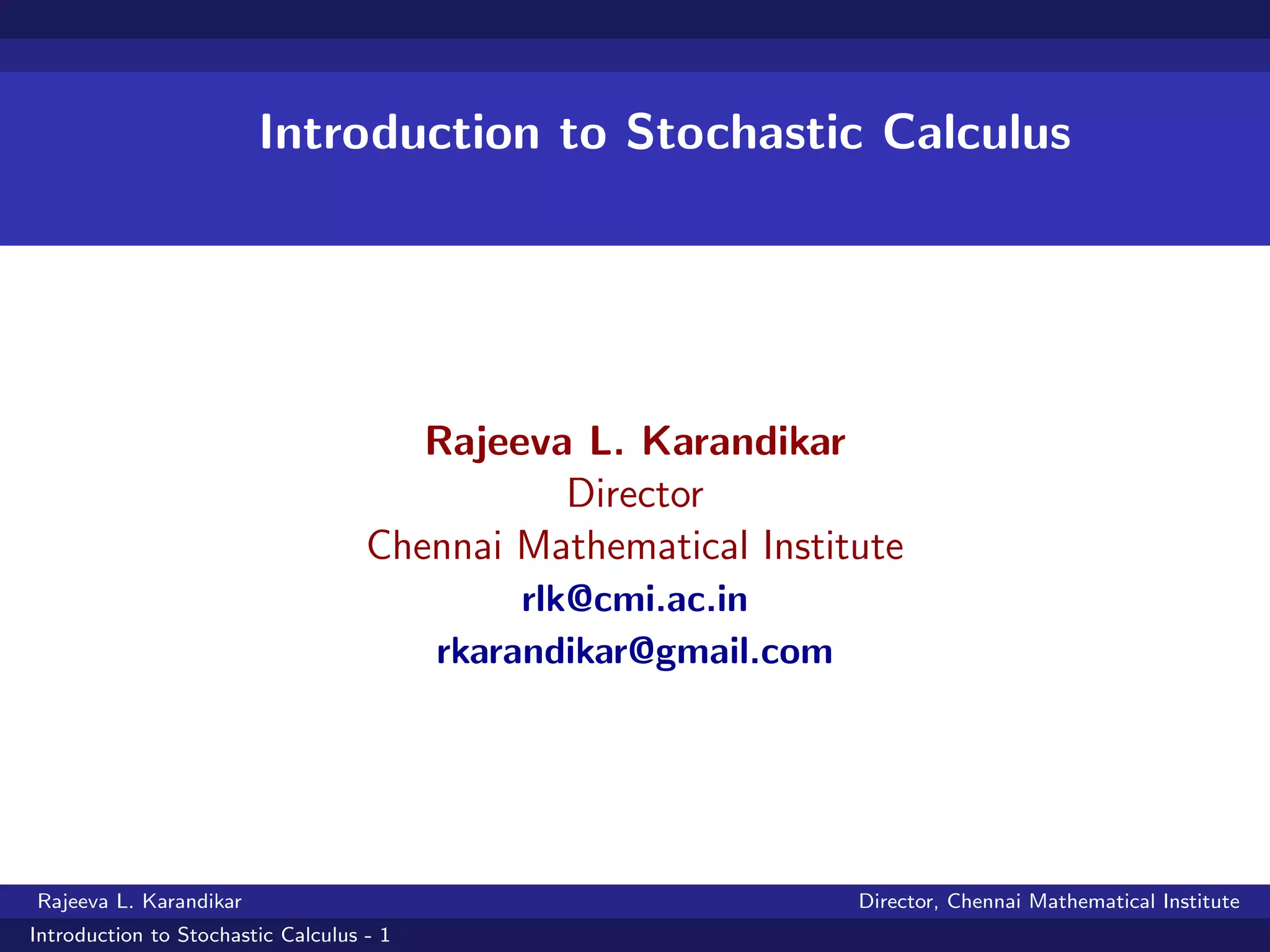 Stochastic calculus | PDF | Programming Languages | Computing