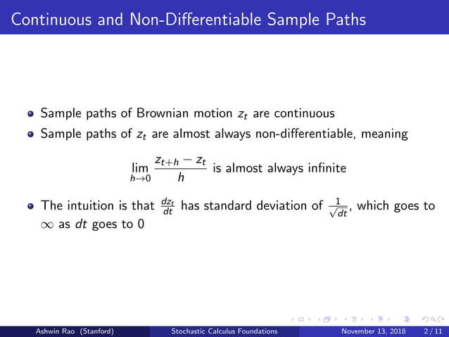 Overview of Stochastic Calculus Foundations | PDF | Physics | Science