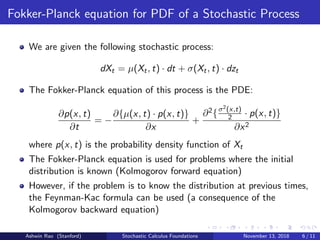 Overview of Stochastic Calculus Foundations | PDF | Physics | Science