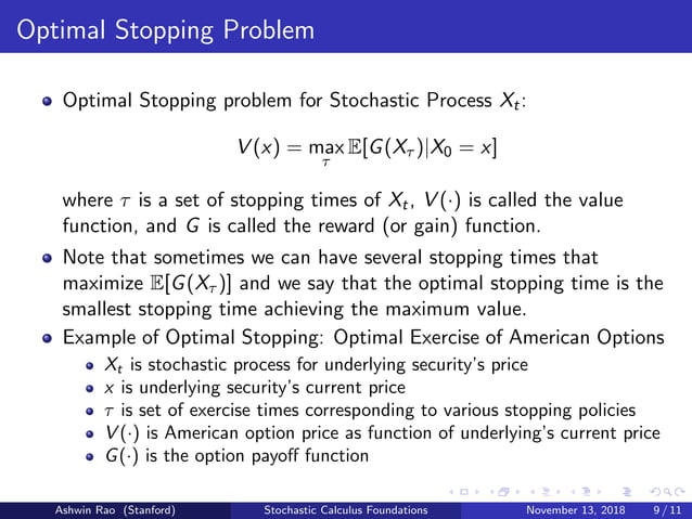 Overview Of Stochastic Calculus Foundations Pdf Physics Science