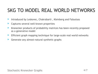 Stochastic kronecker graphs | PPT