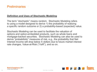 Stochastic Modeling for Valuation and Risk Management | PPT