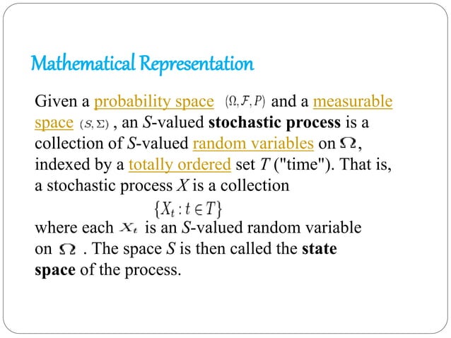Stochastic modelling and its applications Stochastic modelling and its applications