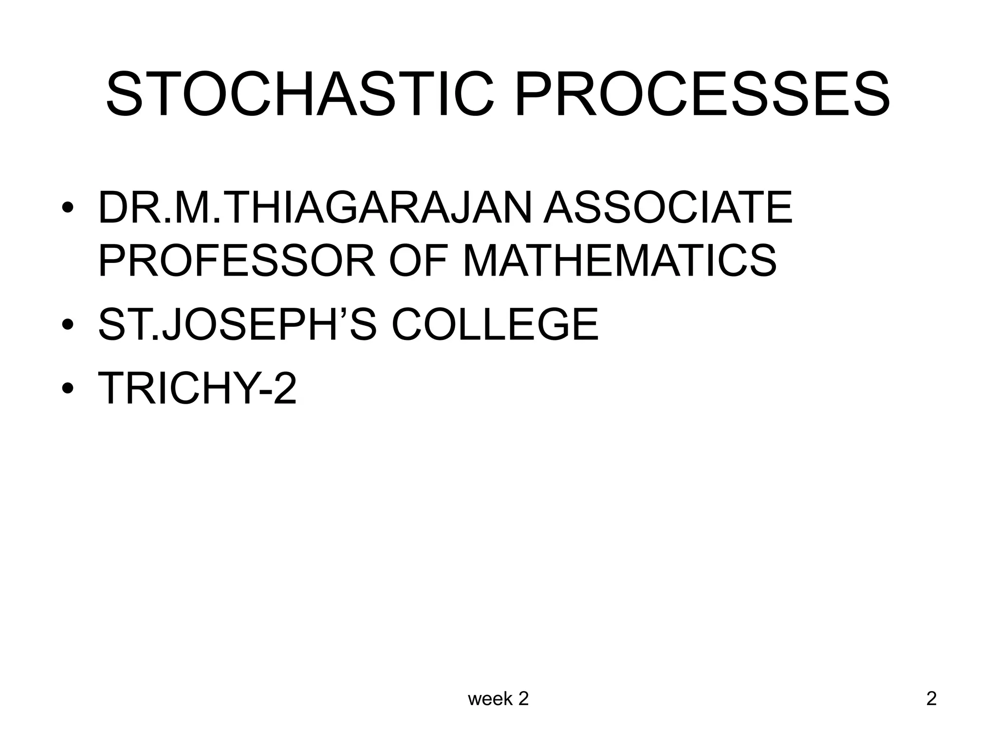 stochastic processes-2.ppt stochastic processes-2.ppt