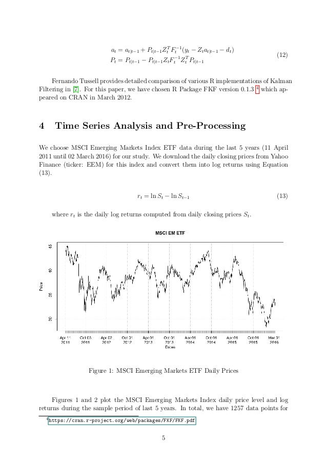 Stochastic Vol Forecasting