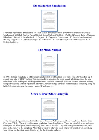 Stock-Market-Essay | PDF