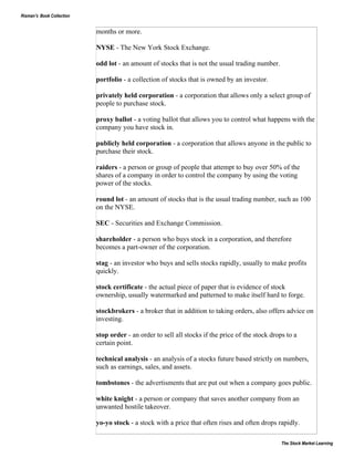 Stock Market Learning | PPT