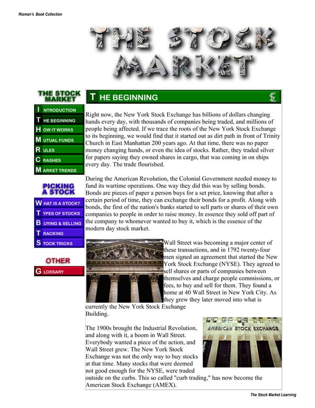 Stock Market Learning | PPT