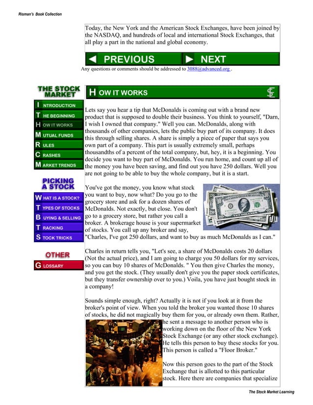 Stock Market Learning | PPT