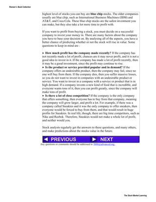 Stock Market Learning | PDF