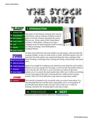 Stock Market Learning | PPT