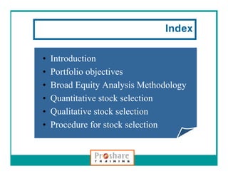 Proshare-Stock Selection Process | PPT