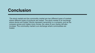 Understanding Stocks and Commodity Market | PDF