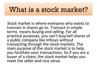 Presentation_on_Introduction_of_Stock Market | PDF
