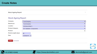 Stock Ageing Report with the use of Odoo app | apps | PPTX
