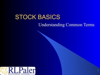 Stock Basics | PPT