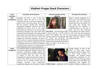 Stock Characters | DOCX