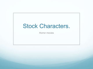 Stock characters | PPTX
