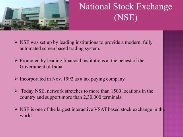 Stock exchange of india | PPTX