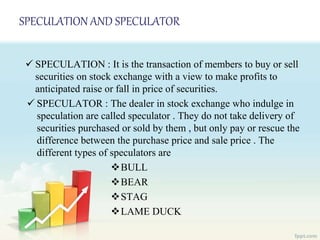 Stock exchange | PPTX