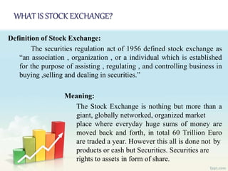 Stock exchange | PPT