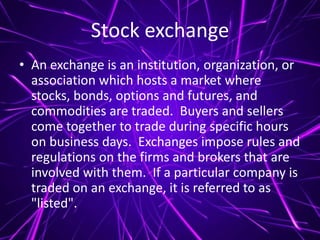 Stock exchange | PPTX