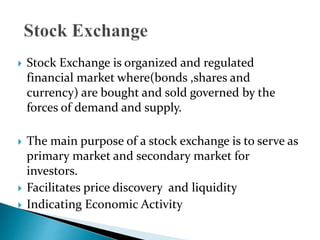 Introduction to Stock exchange | PPTX