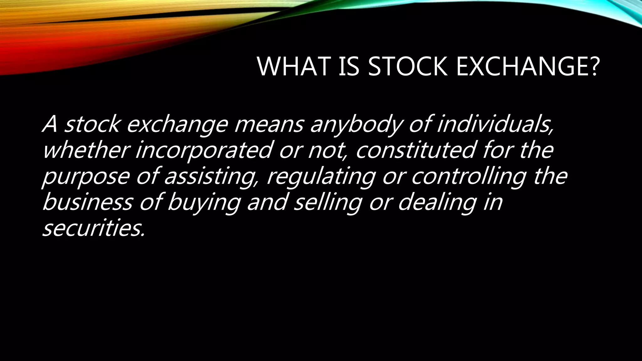 Stock Exchange | PPTX