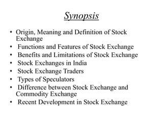 STOCK EXCHANGE | PPTX