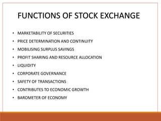 Stock exchanges in india | PPTX