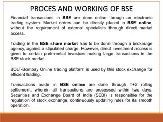 Stock exchanges in india | PPTX