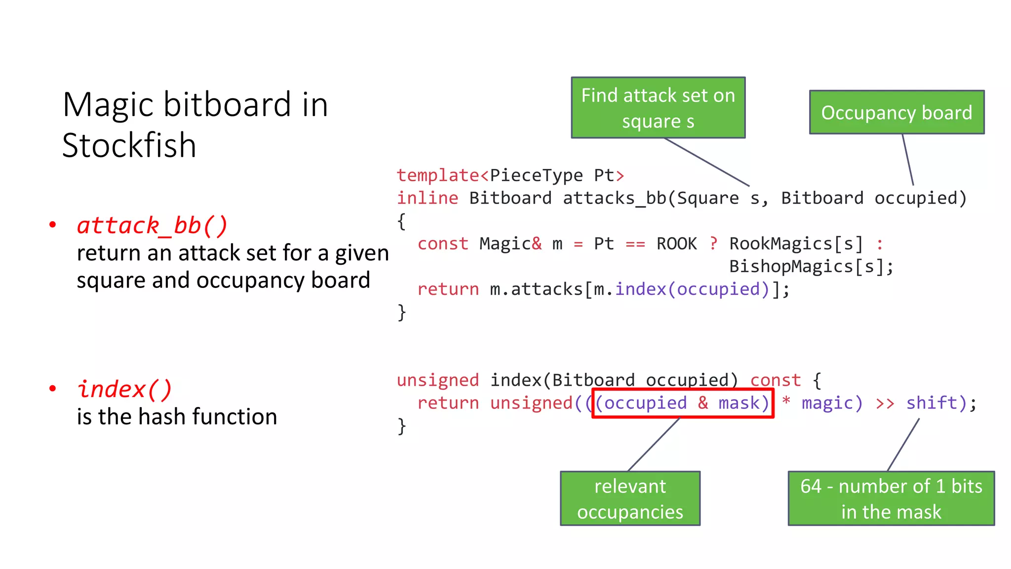 Introduction to Stockfish bitboard representation and magic bitboard | PPTX