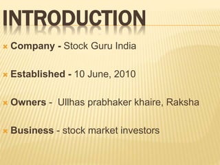 Stock Guru India | PPTX