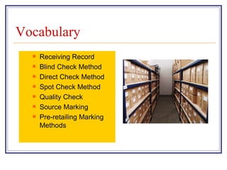 Stock handling | PPT