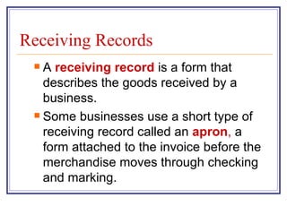 Stock handling | PPT