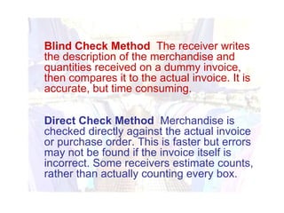 Stock handling | PPT
