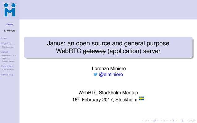 Janus @ WebRTC Meetup Stockholm | PDF | Internet | Computing