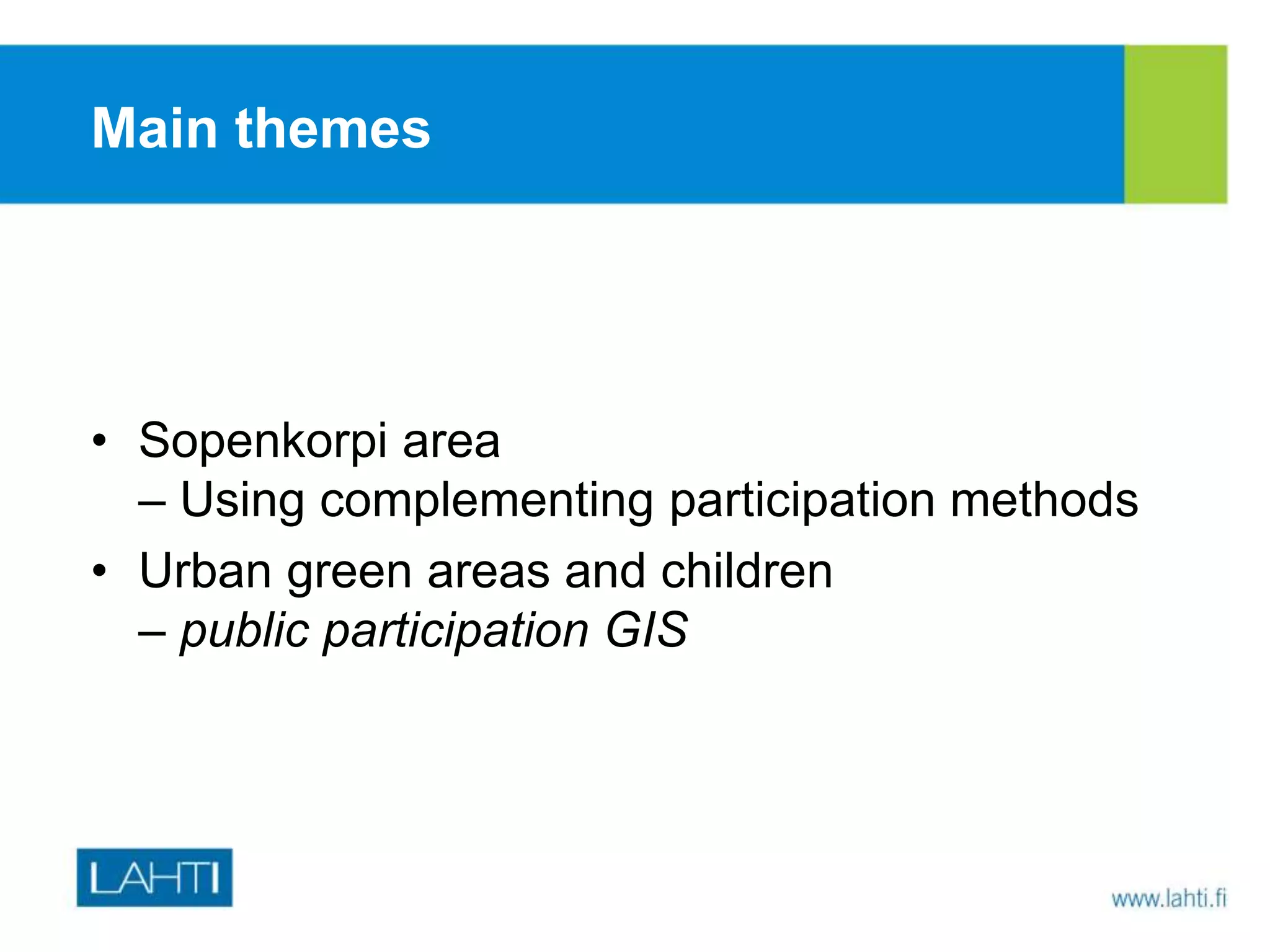 Participatory planning examples from Lahti | PPTX