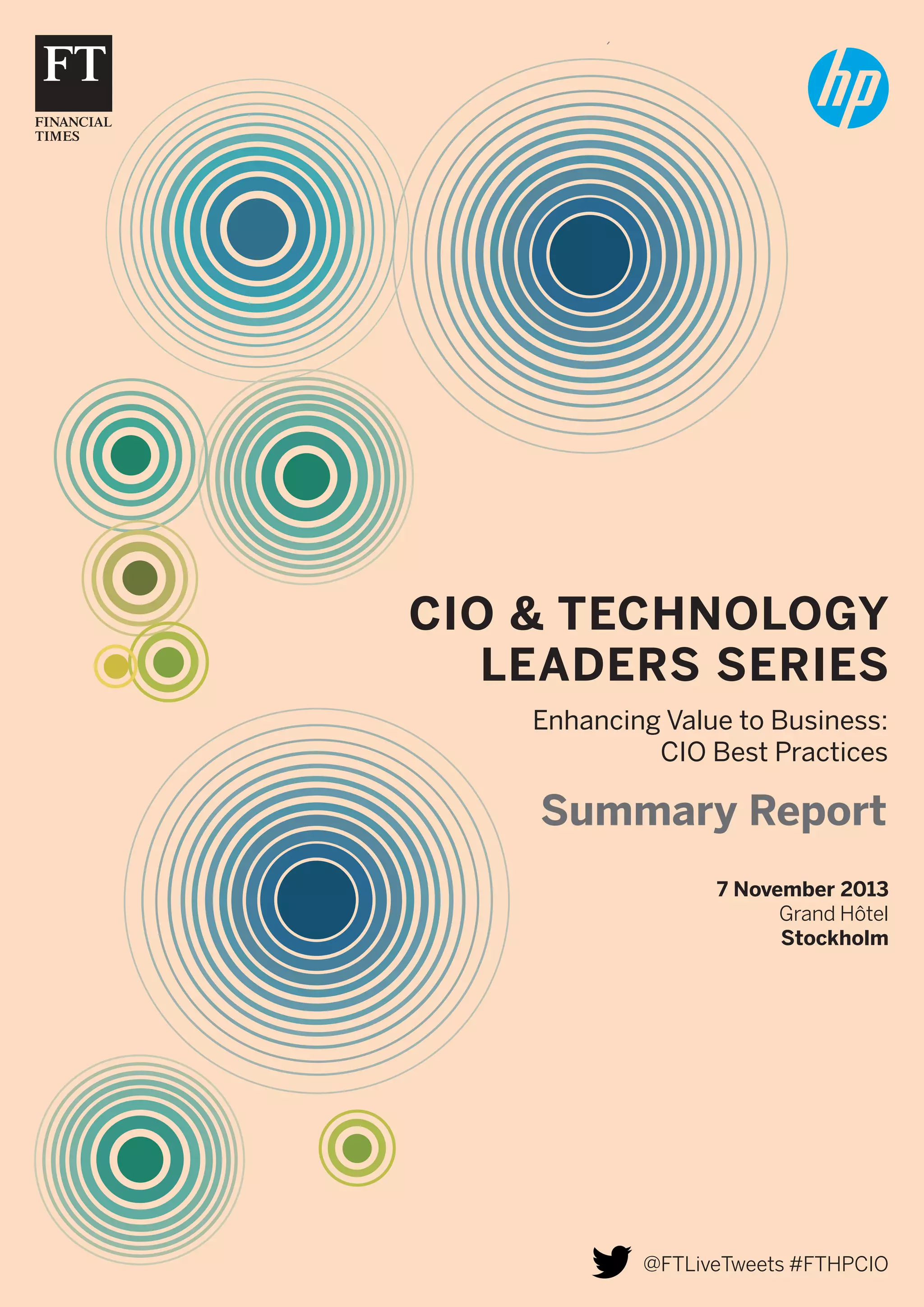 CIO & Technology Leaders Series Event Report: Stockholm | PDF ...