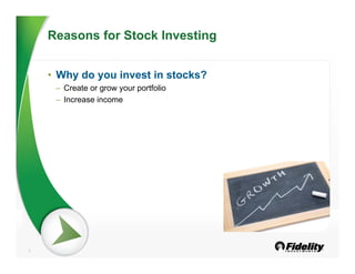 Stock Investing Basics from Fidelity Investments | PDF