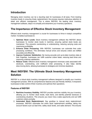 Stock Inventory Management Software: Streamline Your Inventory Process ...