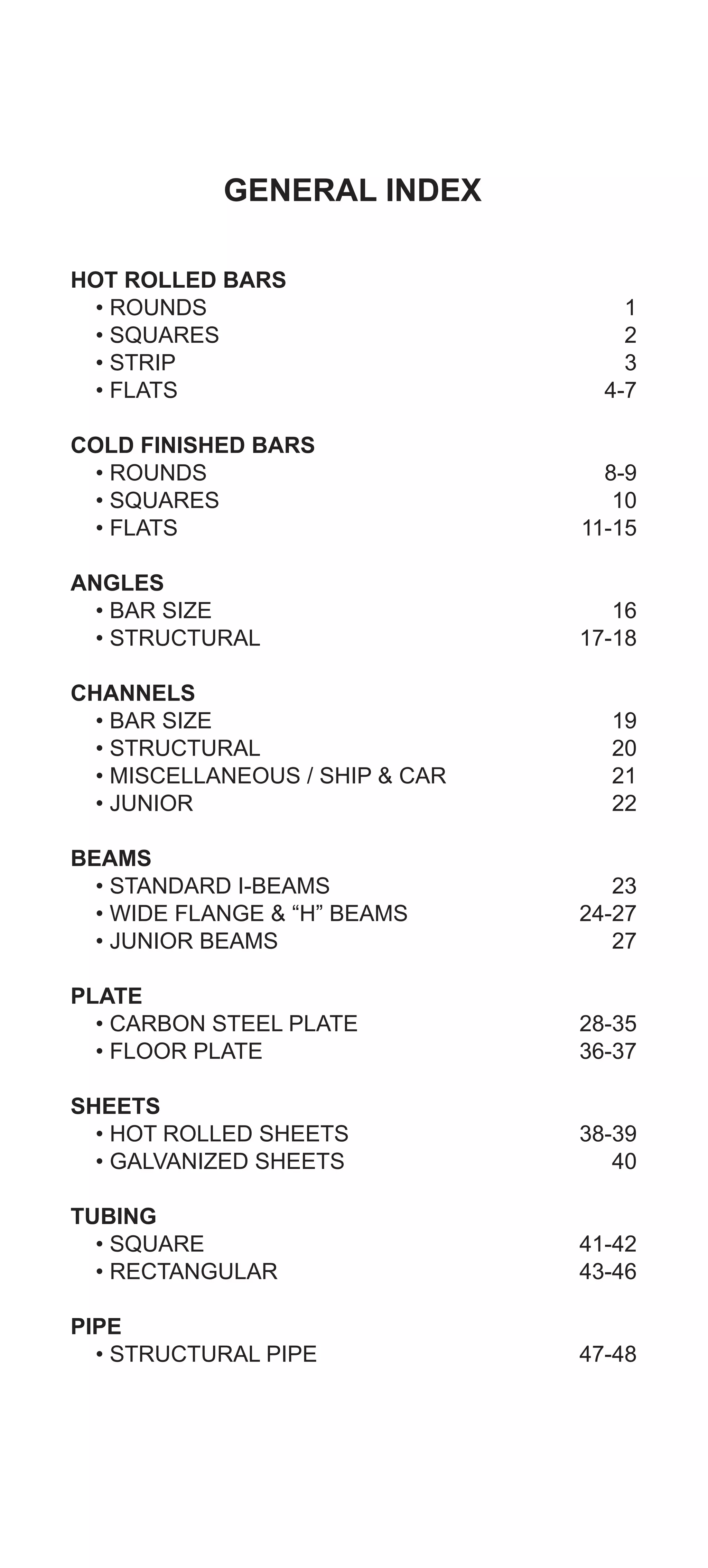 Tri-Star Steel Stock List Booklet | PDF