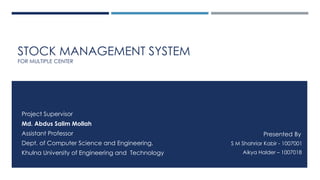 Stock Management System | PPTX