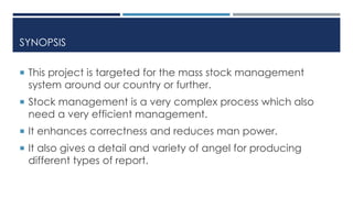 Stock Management System | PPTX