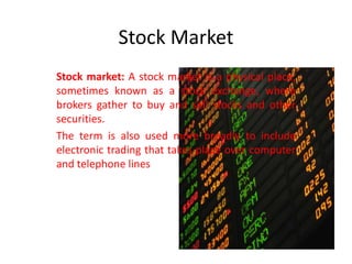 Stock market | PPTX